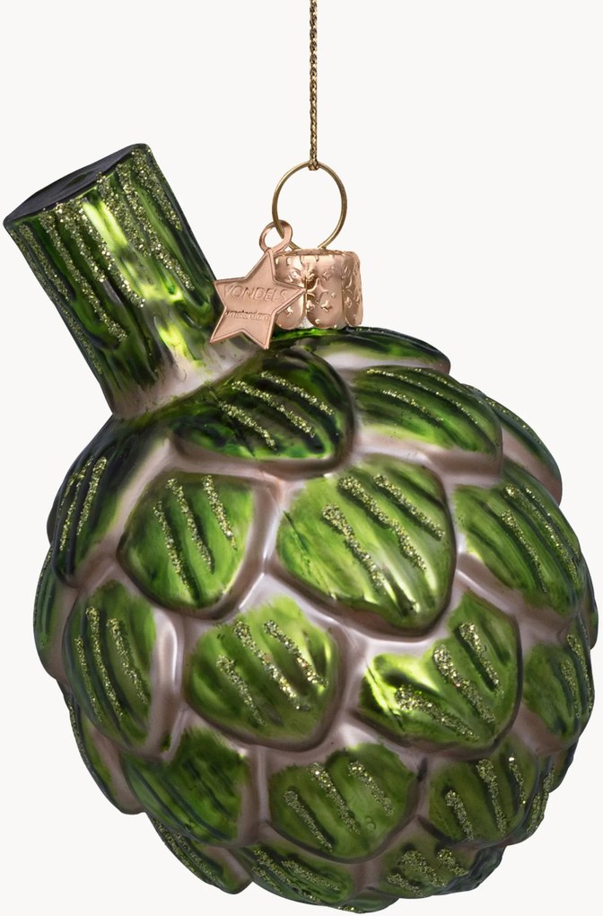 Ručně foukaná vánoční ozdoba Artichoke