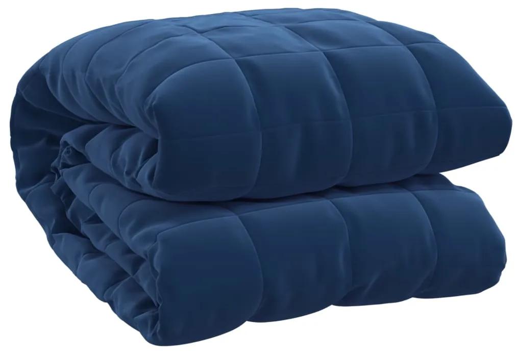 Zátěžová deka modrá 140 x 200 cm 10 kg textil,  3154854