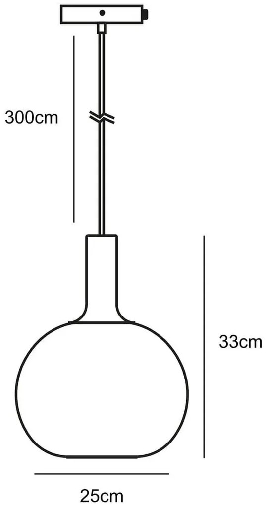 Závěsný lustr z opálového skla Alton pro žárovku E27 ø25cm  - Nordlux