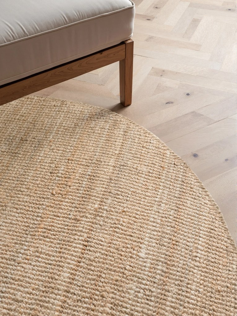 Hanse Home, Kusový koberec Jaipur 105974 Natur/Gold kruh, 200x200 (průměr) kruh, béžová, chodba / předsíň