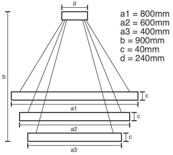 Brilagi -LED Stmívatelný lustr na lanku CIRCLE LED/125W/230V 3000-6500K černá+DO