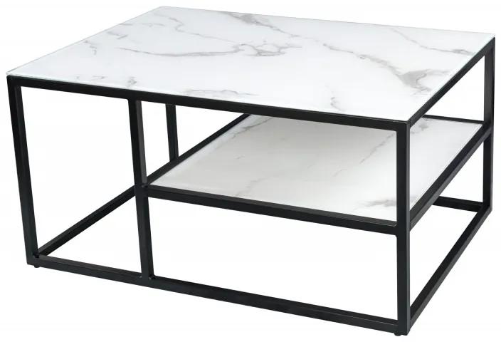 Konferenční stolek Elegance 90cm bílý mramorový vzhled/ 42174