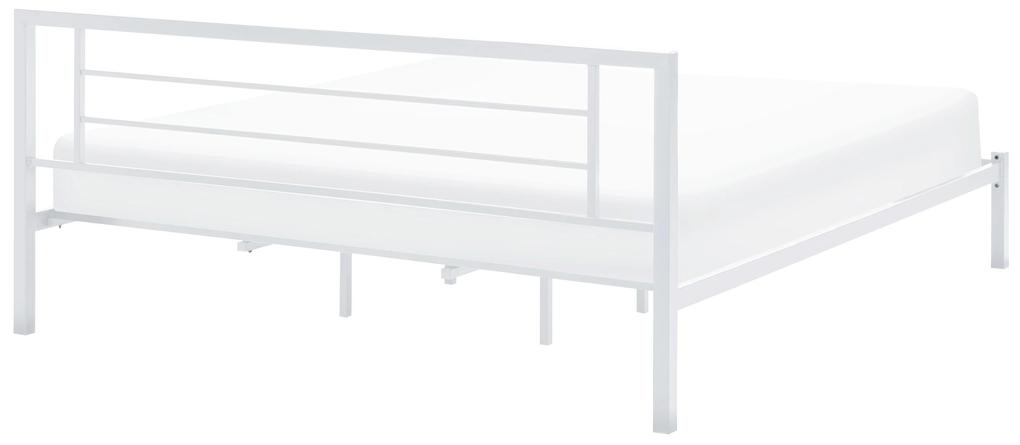 Kovová postel s rámem 180 x 200 cm bílá CUSSET  Beliani