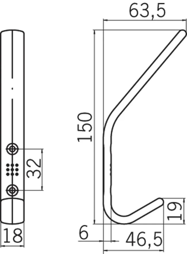 Siro Nábytkový věšák LIAM nikl broušený