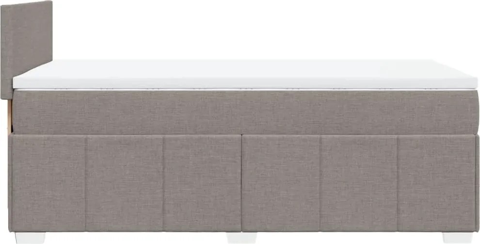 Box spring postel s matrací taupe 100 x 200 cm textil 3289276