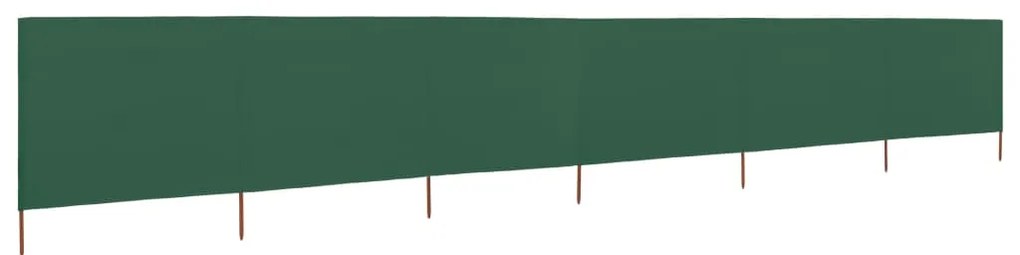 vidaXL Marketos 6dílná zástěna proti větru látková 800 x 160 cm zelená
