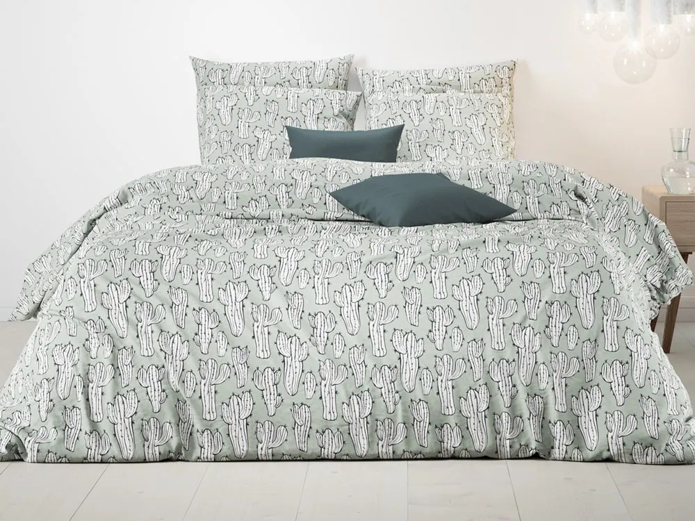 Mistral Home povlečení 100% bavlna Cactus - 140x200 / 70x90 cm