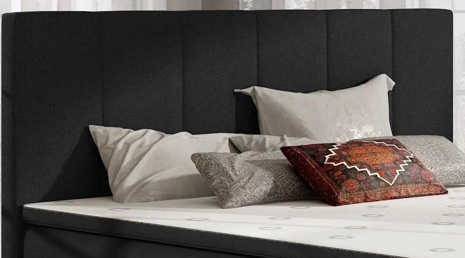 Postel Boxspring Boleria 180x200, fialová (látka - bb 08)