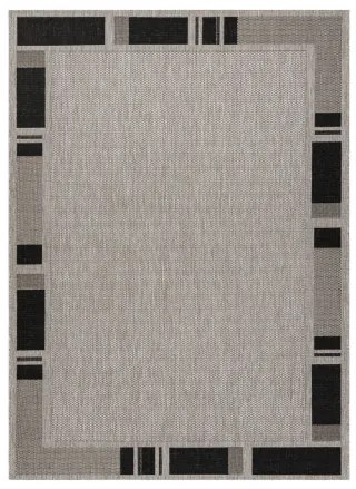 koberec SIZAL FLOORLUX 20195 stříbro / černý velikost 140x200 cm | krásné koberce cz