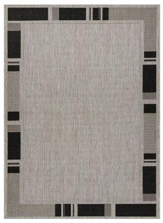 koberec SIZAL FLOORLUX 20195 stříbro / černý velikost 240x330 cm | krásné koberce cz