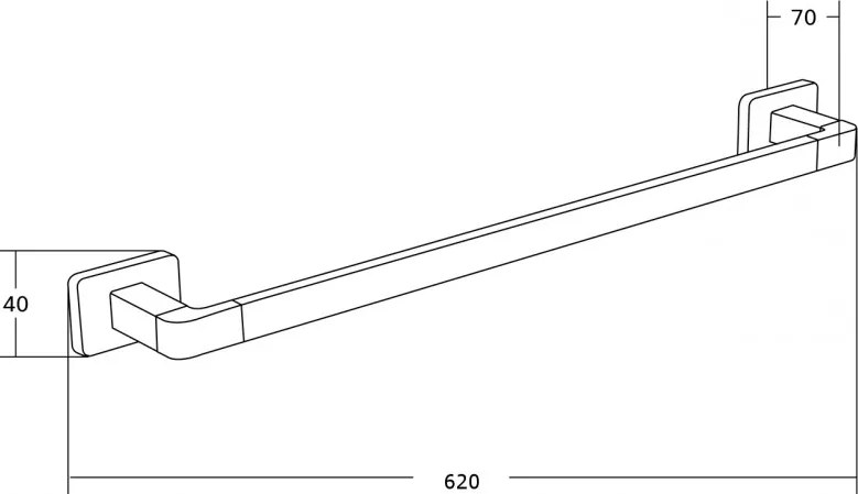 Mexen příslušenství, ASIS lázeňský držák na ručníky, chrom, 7017624-00