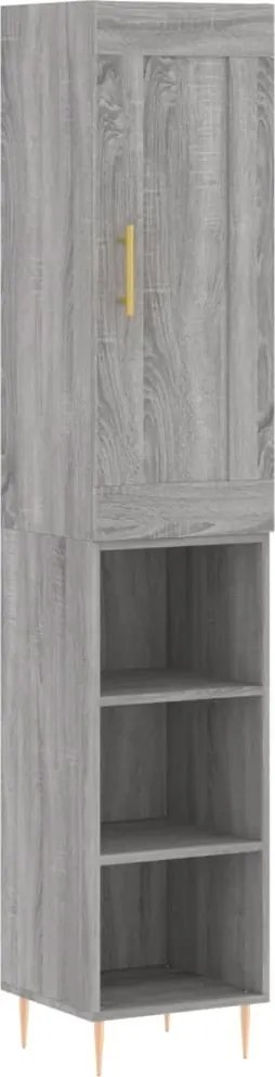 vidaXL Skříň highboard 34,5 x 34 x 180 cm kompozitní dřevo [3200319] Barva: Betonová šedá