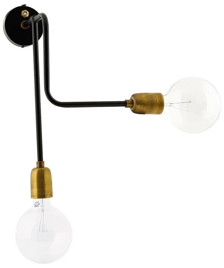 House Doctor Lampa na stěnu Molecular Black/Brass