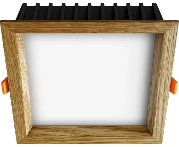 APLED - LED Podhledové SQUARE WOODLINE LED/12W/230V 4000K 17x17 cm dub masiv