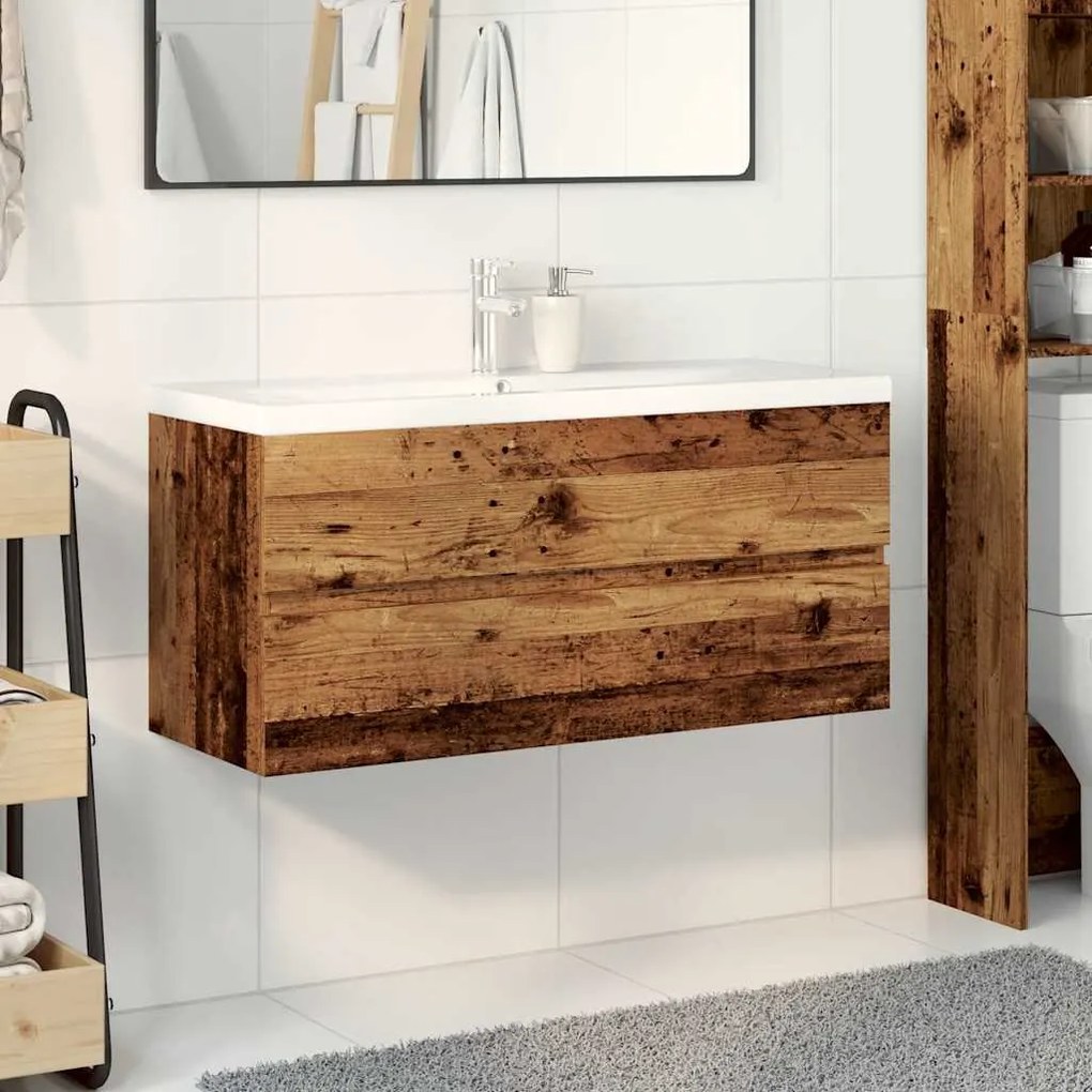 Skříňka se zápustným umyvadlem old wood 3328927