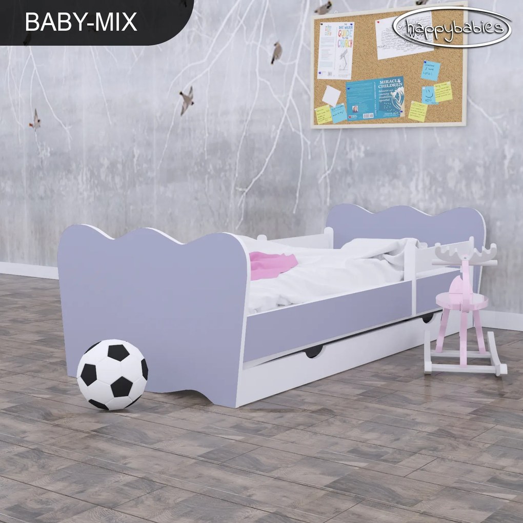 Svět pokojů Dětská postel baby - šedá + matrace zdarma Úložný prostor: ANO (+400 Kč), Rozměr: 160x80 cm (+300 Kč)