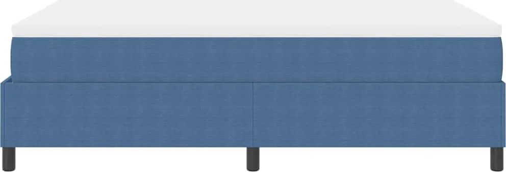 Postel s boxspringem Modrá a bílá 120 x 200 cm Žebrovaná látka 3337460