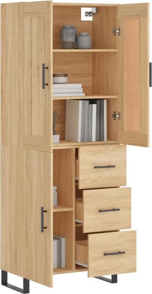 Skříň highboard dub sonoma 69,5 x 34 x 180 cm kompozitní dřevo 3199836