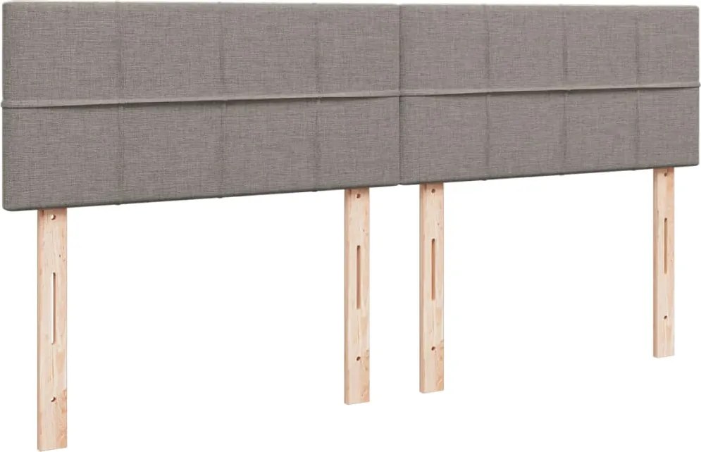 Box spring postel s matrací taupe 200x200 cm textil 3287179