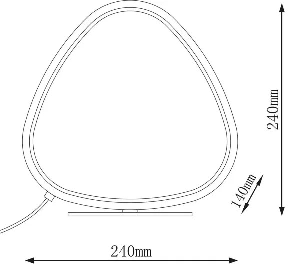 LED Stolní lampa PETRA LED/12W/230V 4000K černá