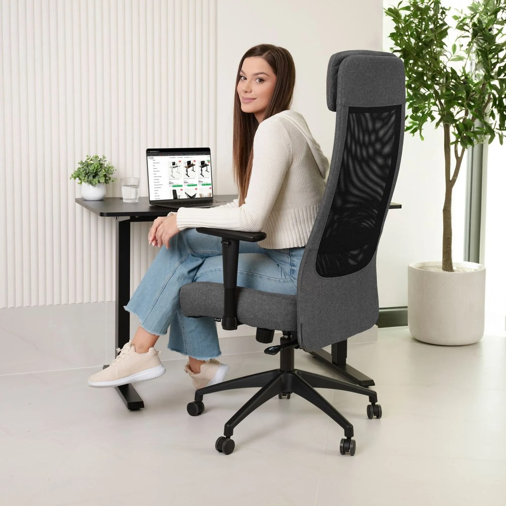 Ergonomické křeslo MOLFETA tmavě šedé