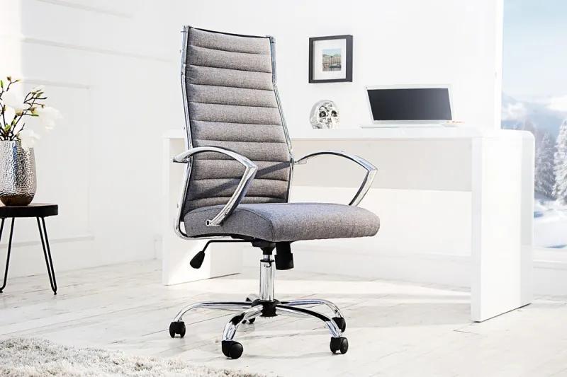Noble Home Šedá kancelářská židle Big Deal 107-117 cm