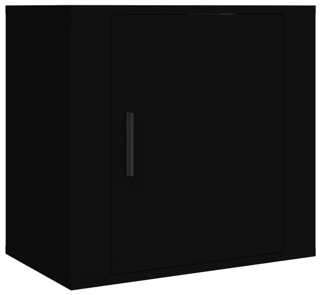 vidaXL Nástěnný noční stolek černý 50x30x47 cm