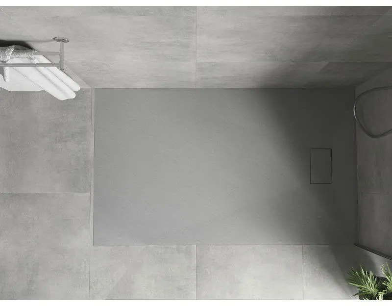 Mexen Hugo, SMC obdélníková sprchová vanička 140 x 80 cm, šedá, 42618014