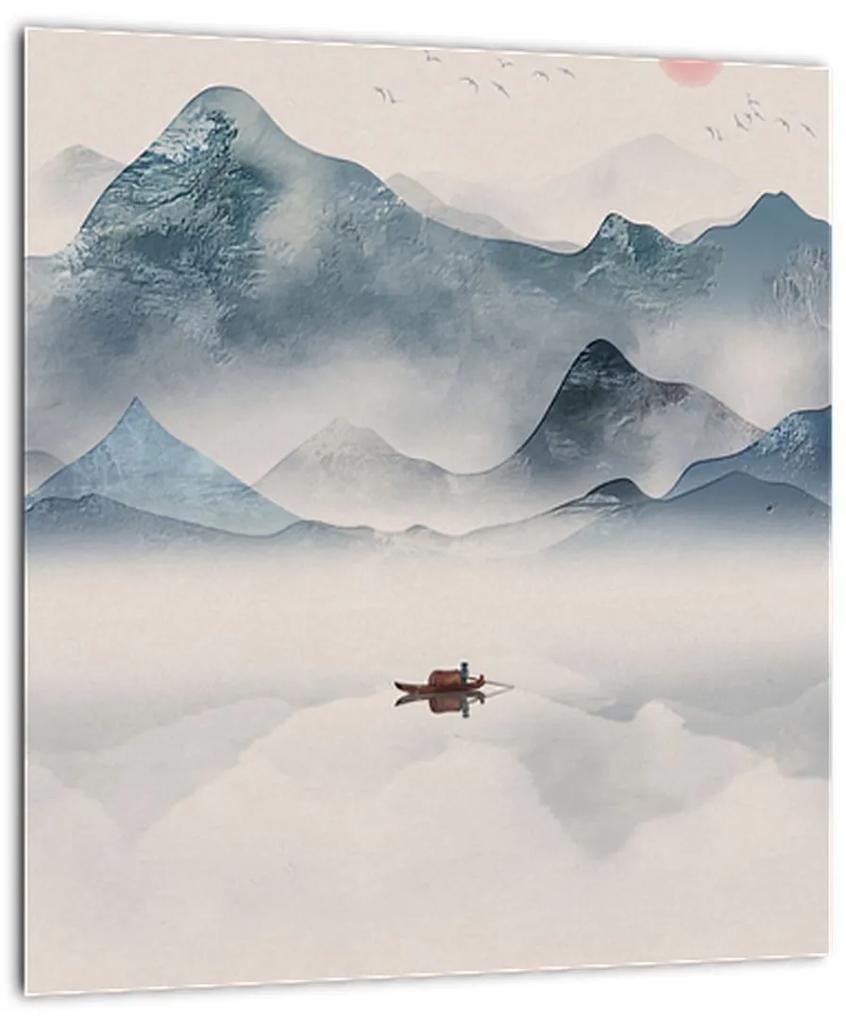 Obraz - Údolí modrých hor (30x30 cm)