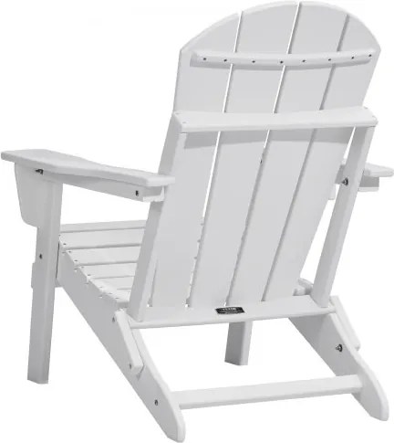 Plastová sada židlí Adirondack 2 skládací ohniště do každého počasí bílé