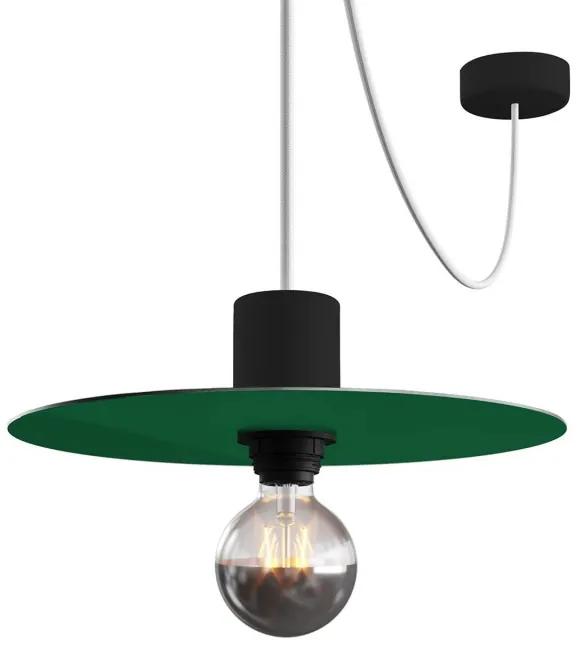 creative cables Mini ellepì 'Solid Color' ploché stínidlo pro závěsné i nástěnné lampy a světelné řetězy, ⌀ 24 cm Barva komponentu: Matná bílá