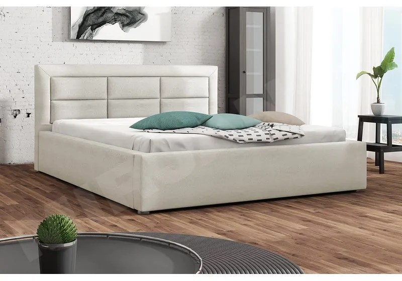 Čalouněná postel s úložným prostorem a roštem Pesto, Rozměr postele: 160x200, Potah: Victoria 14 867