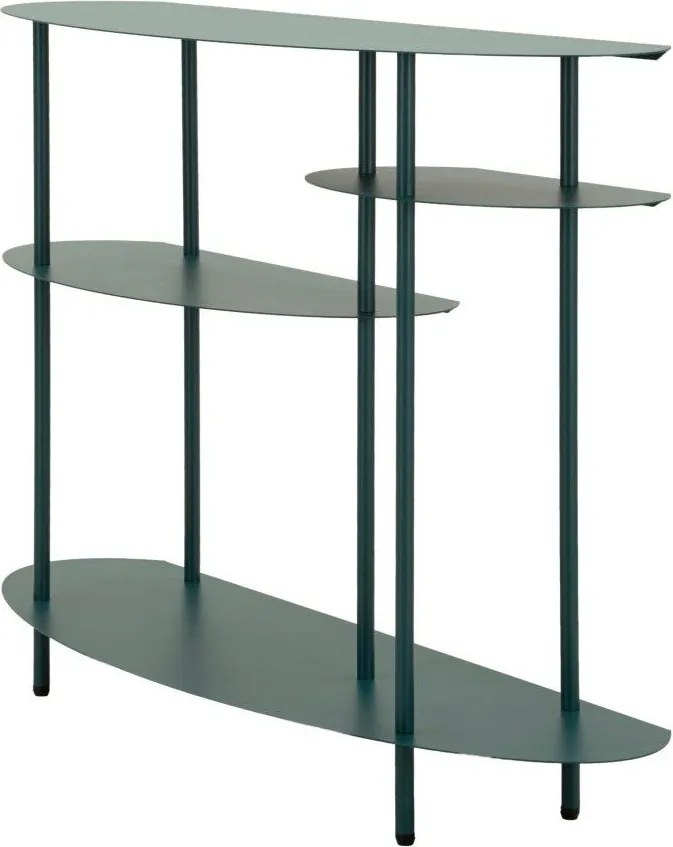 Zelenomodrý kovový konzolový stolek 34x118 cm Saturn – Mauro Ferretti