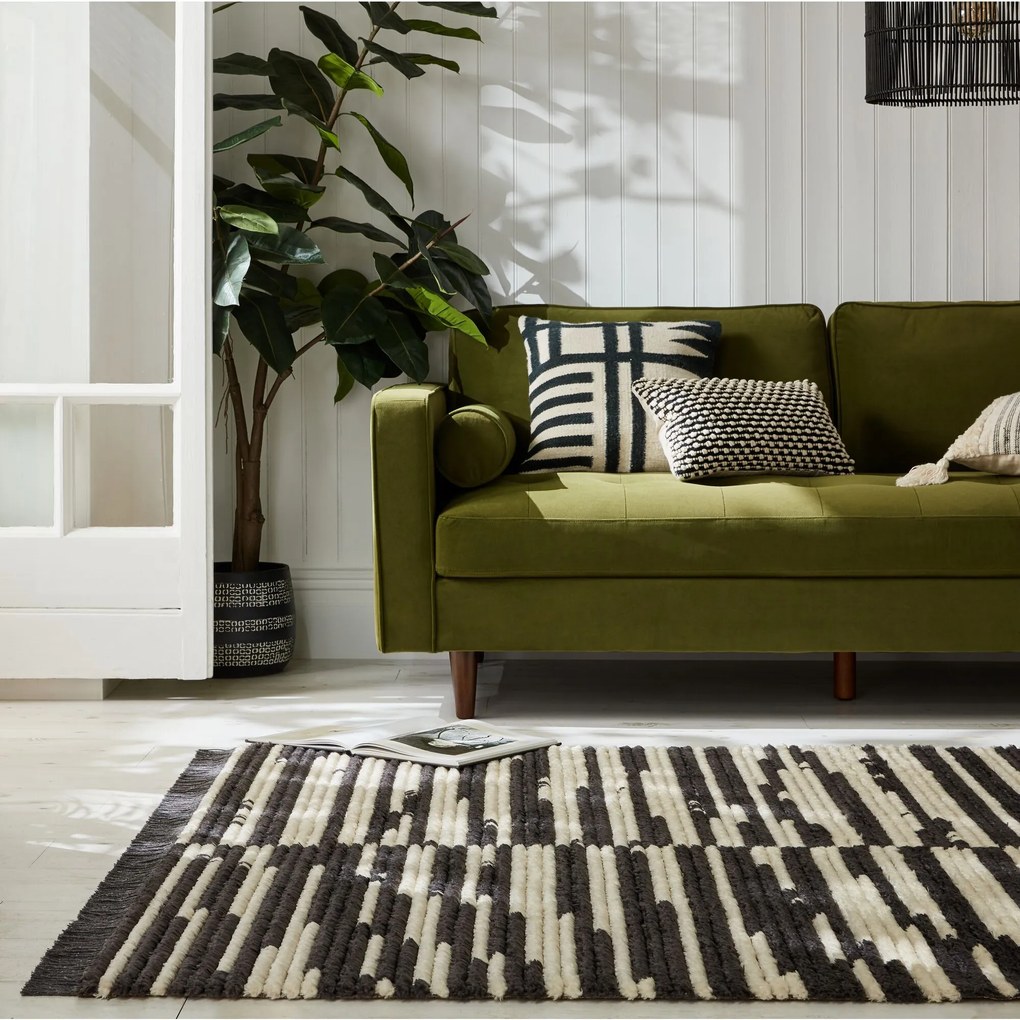 Flair Rugs koberce Kusový koberec Domino Lina Berber Monochrome - 120x170 cm