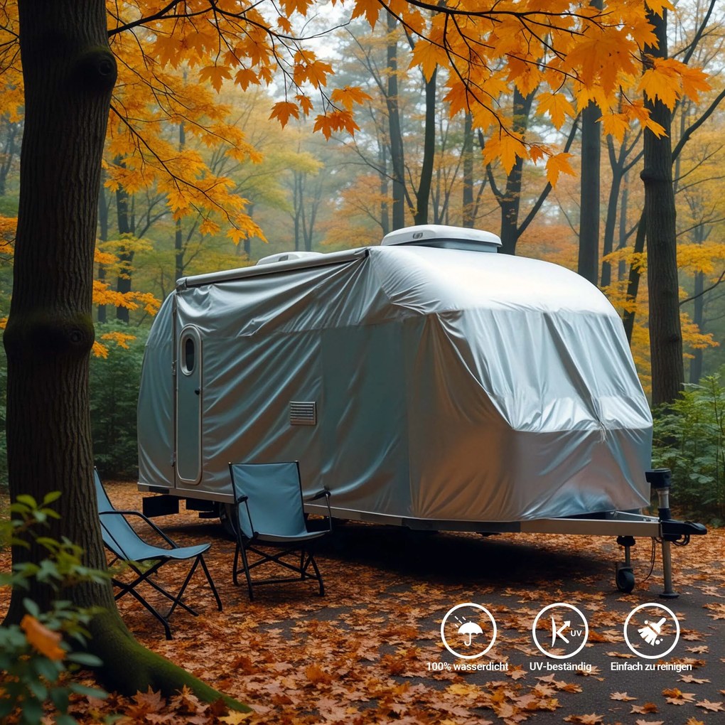 Krycí plachta Wiltec – 4 × 3 m, šedá / zelená (65235)