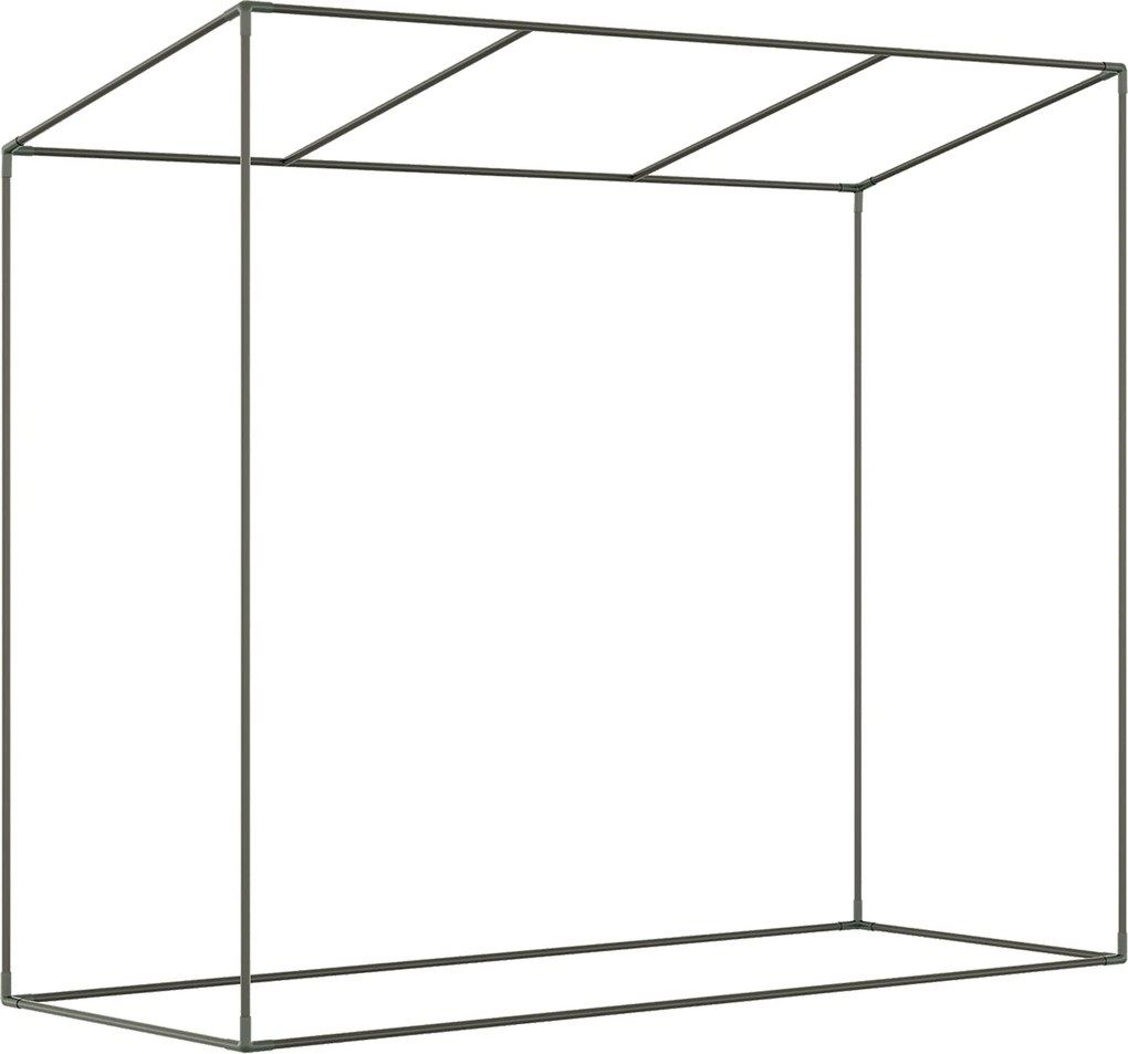 Fóliový skleník Outsunny 200x68x196cm s rolovacími dveřmi a bočním oknem, odolný proti větru, ocel a PE, ideální pro zahradní rostliny