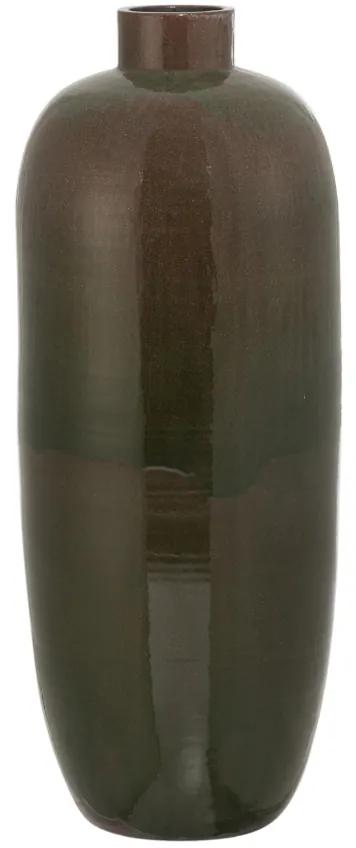 OnaDnes -20% Tmavě zelená keramická váza J-Line Ban 86 cm