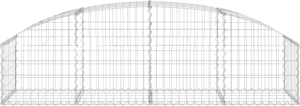 Klenutý gabionový koš 200 x 50 x 40/60 cm pozinkované železo 153472