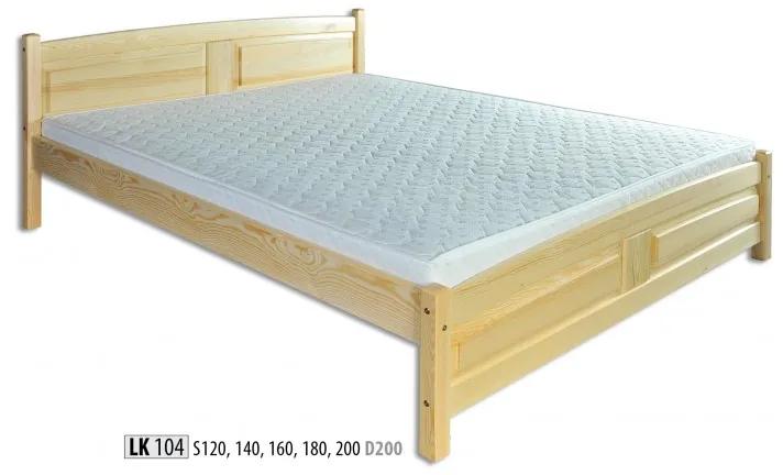 Drewmax Dřevěná postel 200x200 LK104 borovice