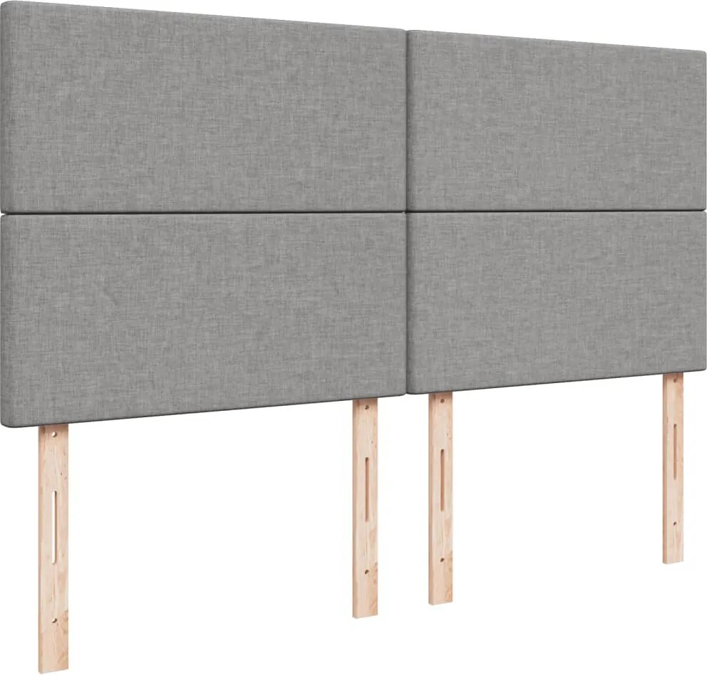 Box spring postel s matrací světle šedá 180 x 200 cm textil 3292860