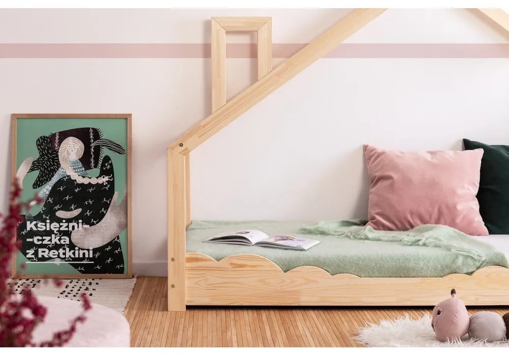 Adeko Dětská postel domeček Luna D Velikost postele: 150x70 cm Barva: dekor přírodní dřevo přírodní