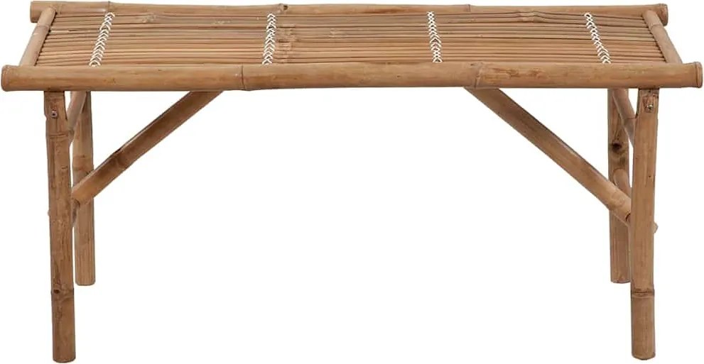 Skládací zahradní lavice s poduškou 118 cm bambus 3063851