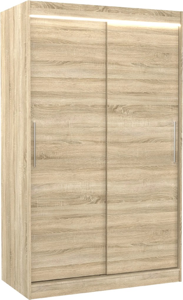 ADRK Furniture Posuvná skříň s LED osvětlením COLLIN 120 ADRK-SW-COL-S-120+L