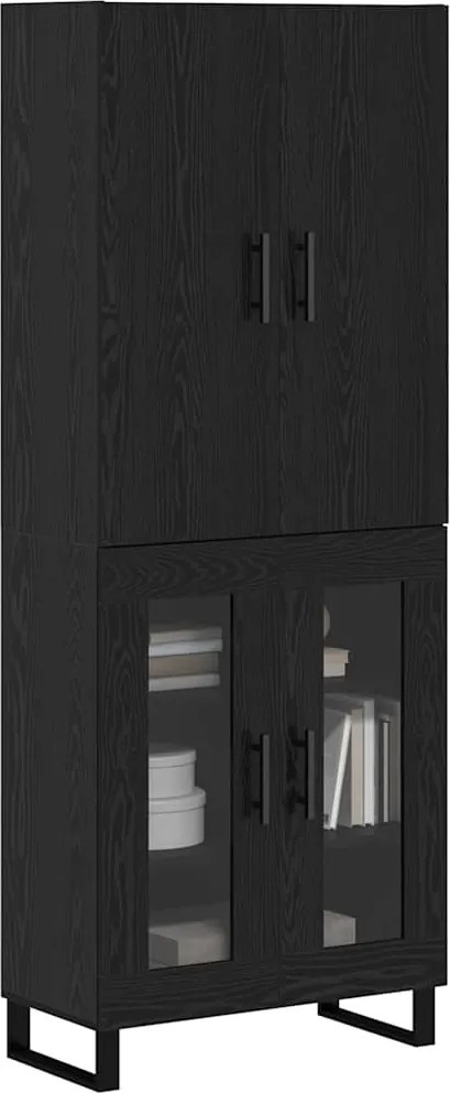 Vysoký bufet 2 ks Černý dub 69,5 x 34 x 180 cm 3403200