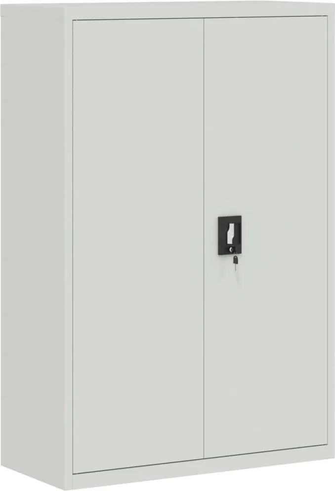 Kancelářská skříň 90 x 40 x 140 cm ocelová šedá 244649