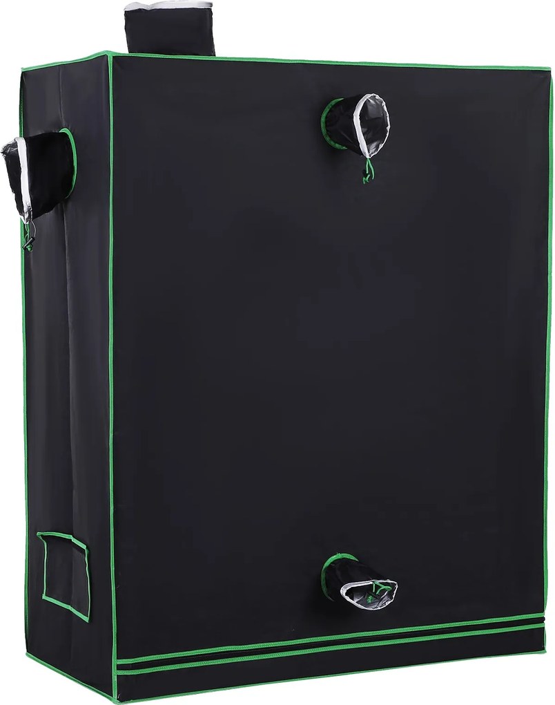 Outsunny Hydroponická stanice v Oxford 600D s 3 nastavitelnými vzduchovými otvory a oknem, hydroponický skleník pro vnitřní pěstování s otvorem pro k…
