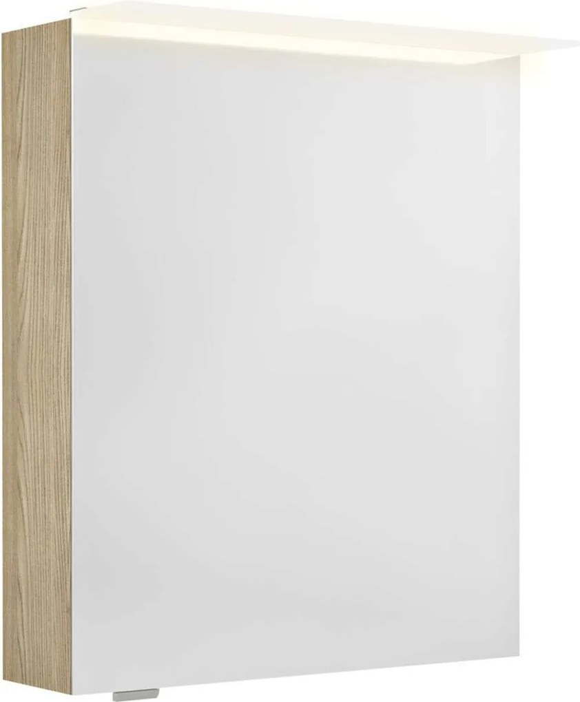 Sapho Linex - Zrcadlová skříňka s LED osvětlením 60x70x15 cm, P/L, jilm bardini LX060-0013