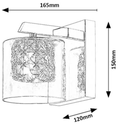 Rabalux 3113 - Křišťálové nástěnné svítidlo DUCHESS 1xG9/40W/230V