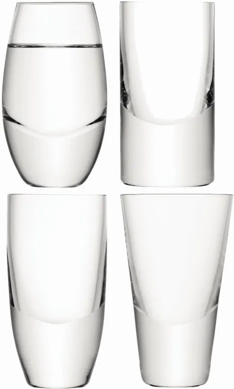 Lulu sklenice na vodku set 4ks - mix tvarů, LSA, Handmade