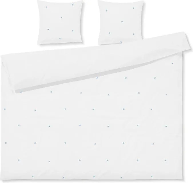 Bílé povlečení na dvoulůžko/prodloužené z bavlněného perkálu 200x220 cm Daisy – JUNA